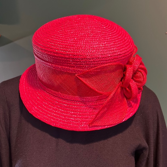 Vintage | Accessories | Vintage Betmar New York High Fashion Red Straw ...